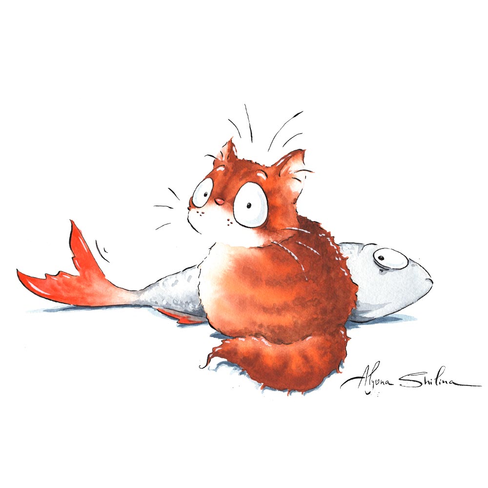 "Big Fish" original drawing – Alyona Shilina