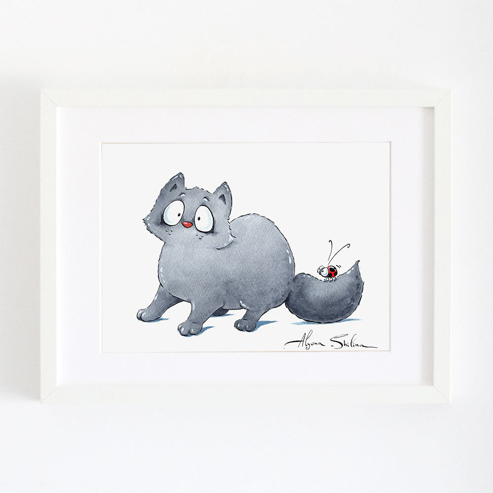Cute Fat Cat Drawing